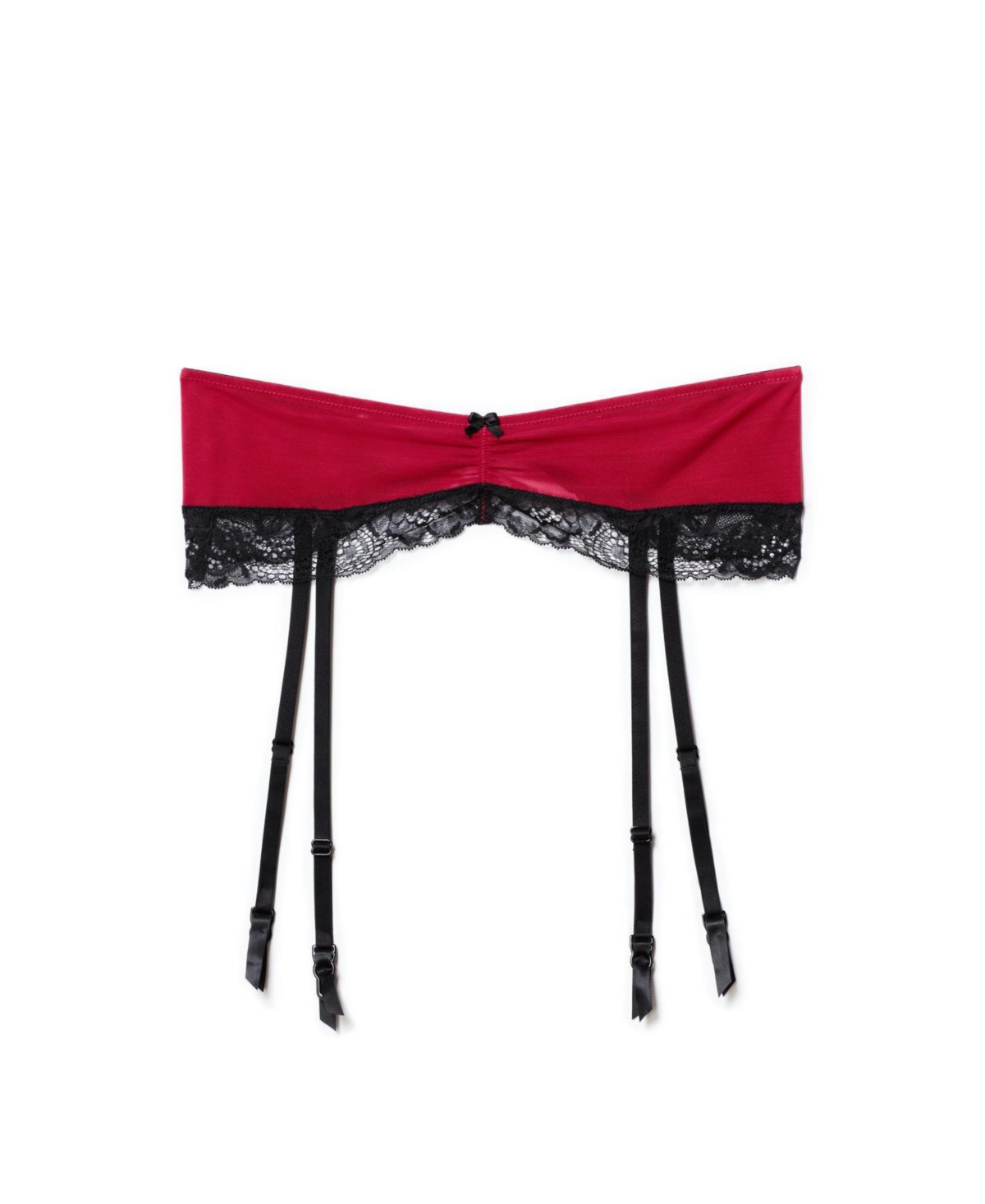 Adore Me Womens Clairabelle Garter Belt Lingerie - Dark red