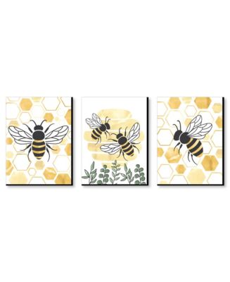 Big Dot of Happiness Little Bumblebee - Bee Nursery Wall Art and ...