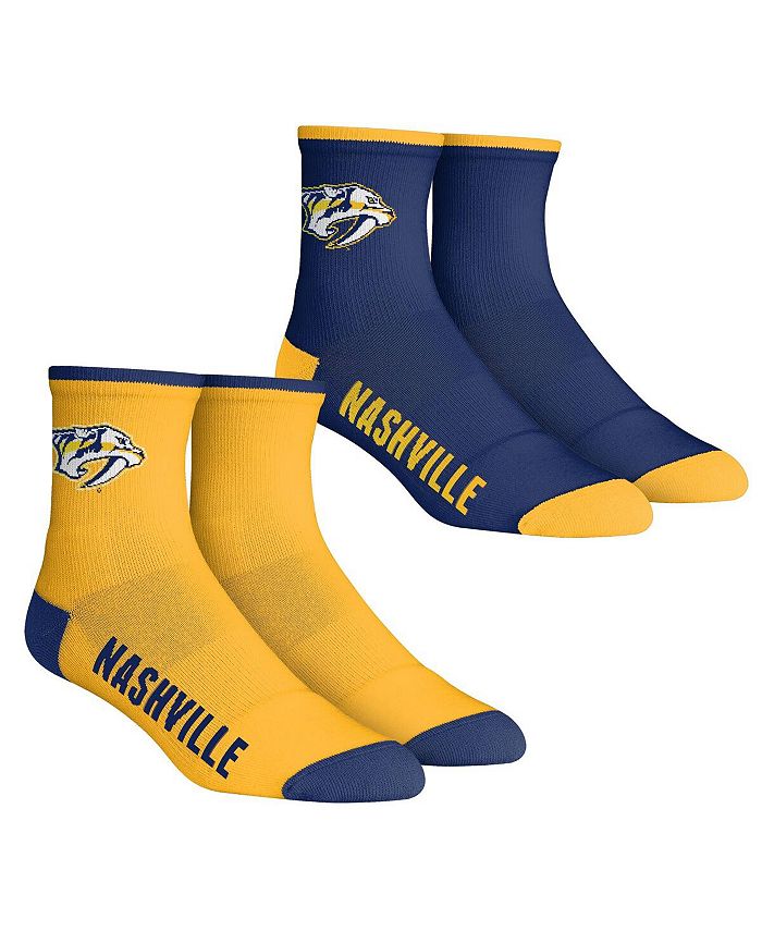 Rock 'Em Men's Socks Nashville Predators Core Team 2-Pack Quarter ...
