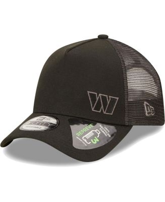 Men's New Era Black Washington Commanders A-Frame Trucker 9Forty ...