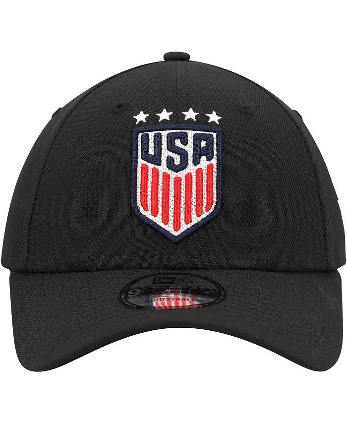 New Era Men's Black Uswnt 9Forty Adjustable Hat - Macy's