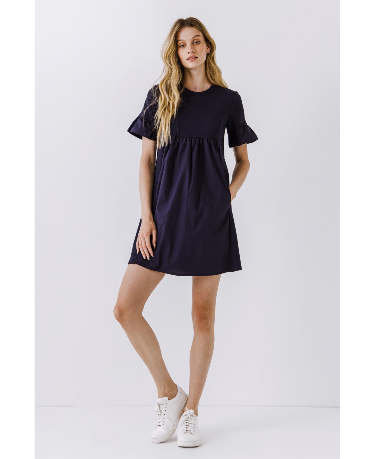 Click here for English Factory Womens Solid Mini Dress - Navy prices