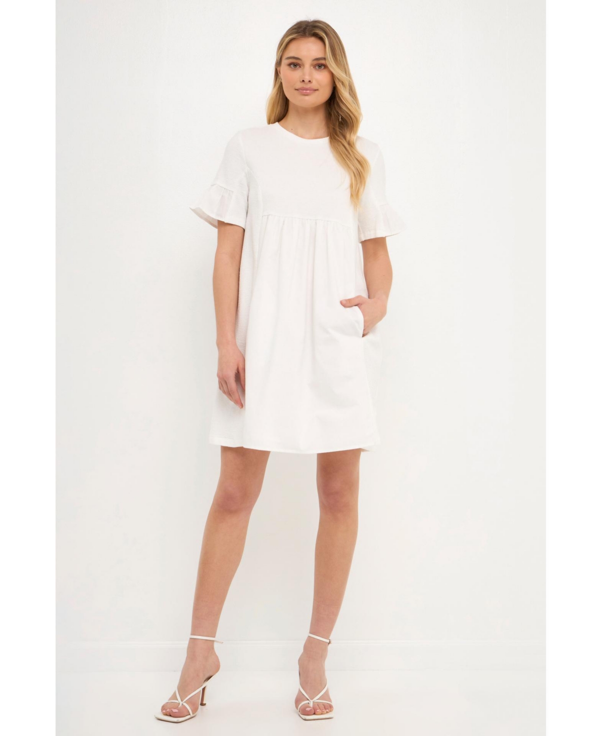 Click here for English Factory Womens Solid Mini Dress - White prices