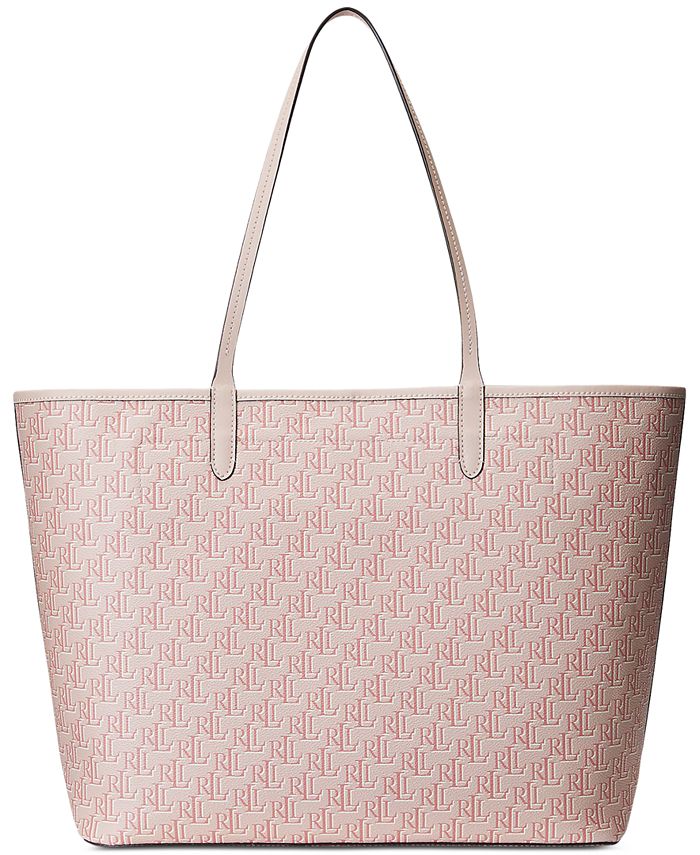 Lauren Ralph Lauren Collins Monogram Coated Canvas Tote & Reviews ...