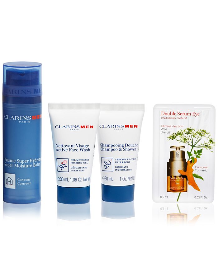 Clarins 4-Pc. Men's Hydrating Set, Created for Macy's - Macy's