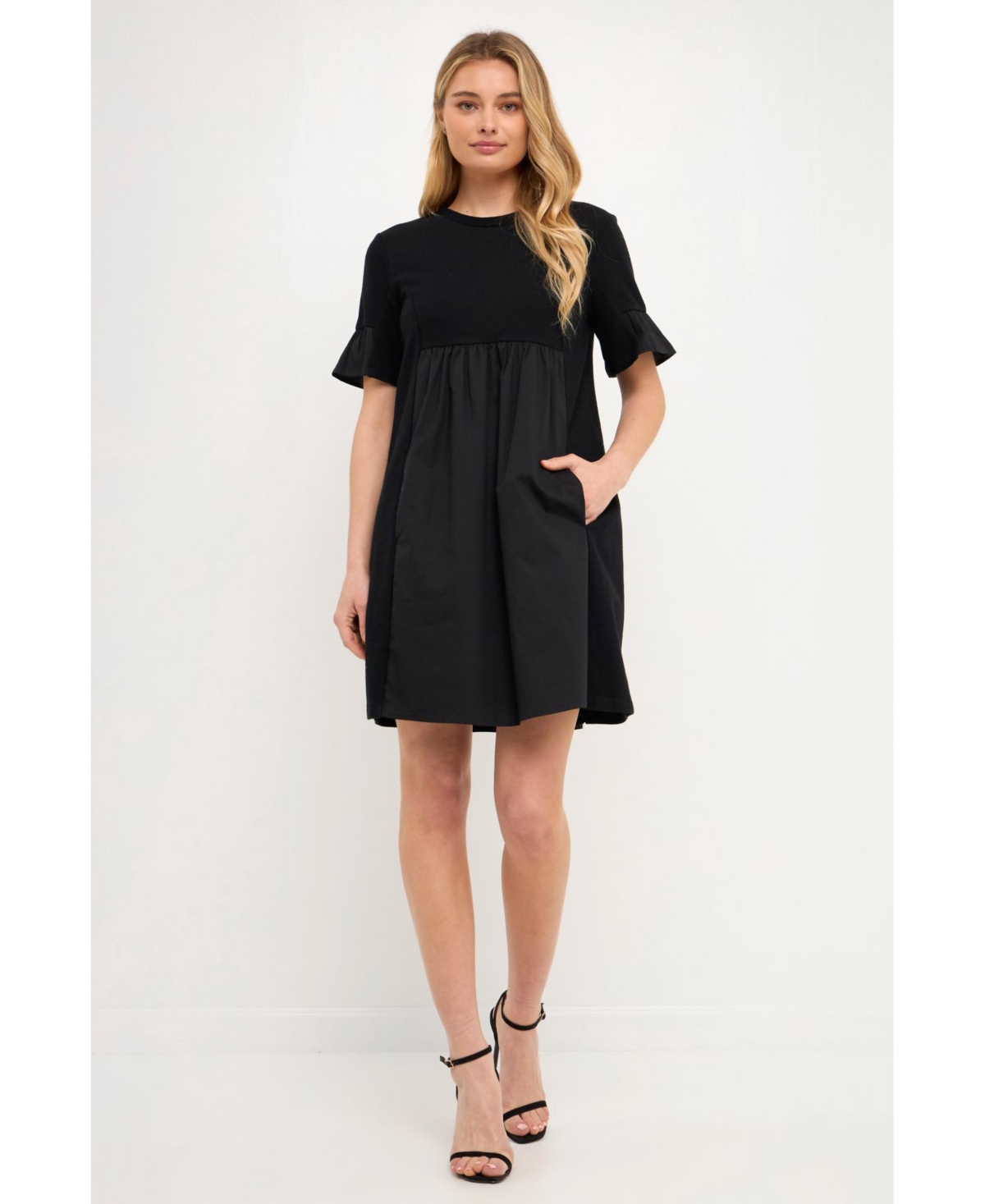 Click here for English Factory Womens Solid Mini Dress - Black prices