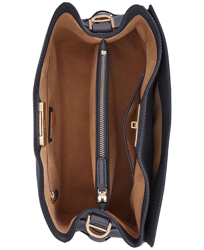 Lauren Ralph Lauren Peyton Medium Full-Grain Leather Satchel - Macy's