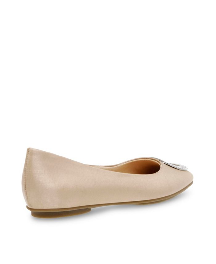 Anne Klein Women's Ari-C Buckle Detail Ballet Flats - Macy's