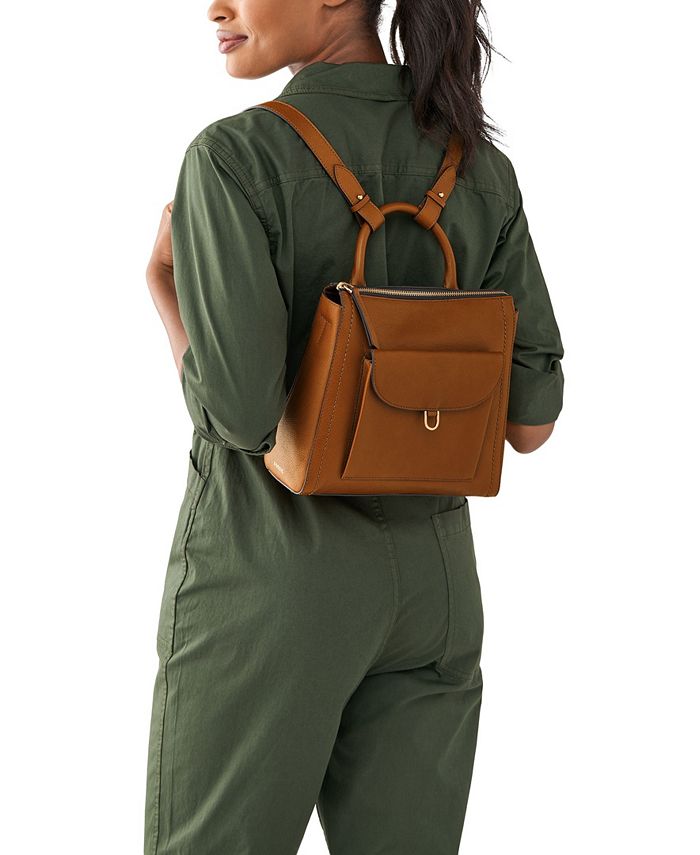 Fossil Parker Leather Mini Backpack Bag - Macy's