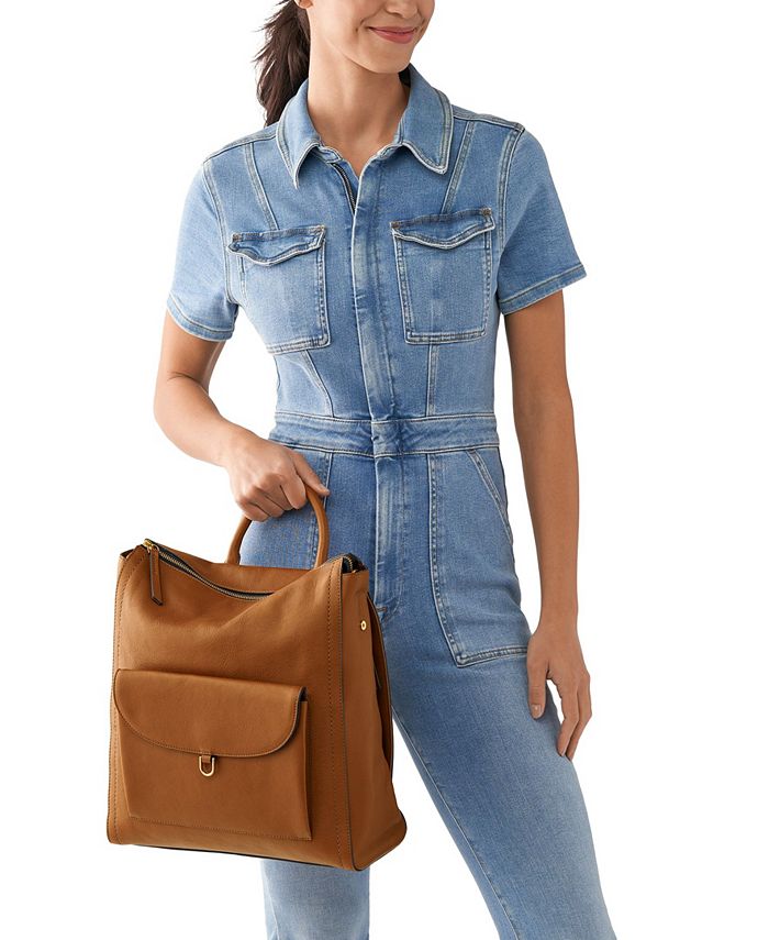 Fossil Parker Leather Backpack Bag - Macy's