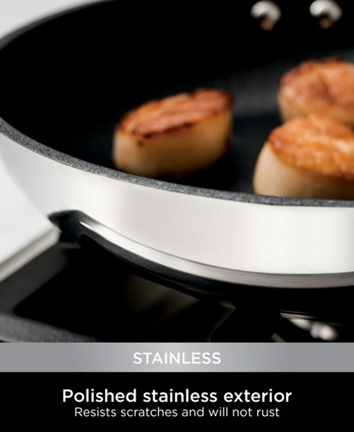 Ninja Stainless Steel 3 Piece Foodi NeverStick Stainless Bundle Fry Pan ...