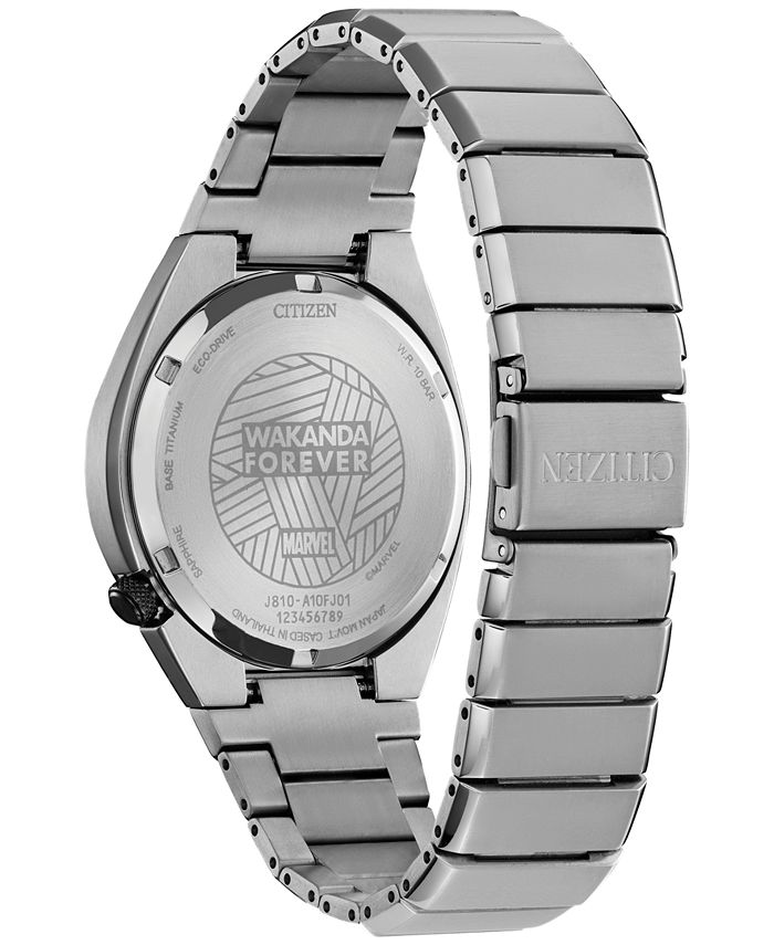 Citizen Eco-Drive Men's Marvel Black Panther Super Titanium Bracelet ...