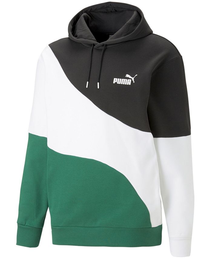Puma Men's Power Cat Colorblocked Logo-Print Fleece Hoodie - Macy's