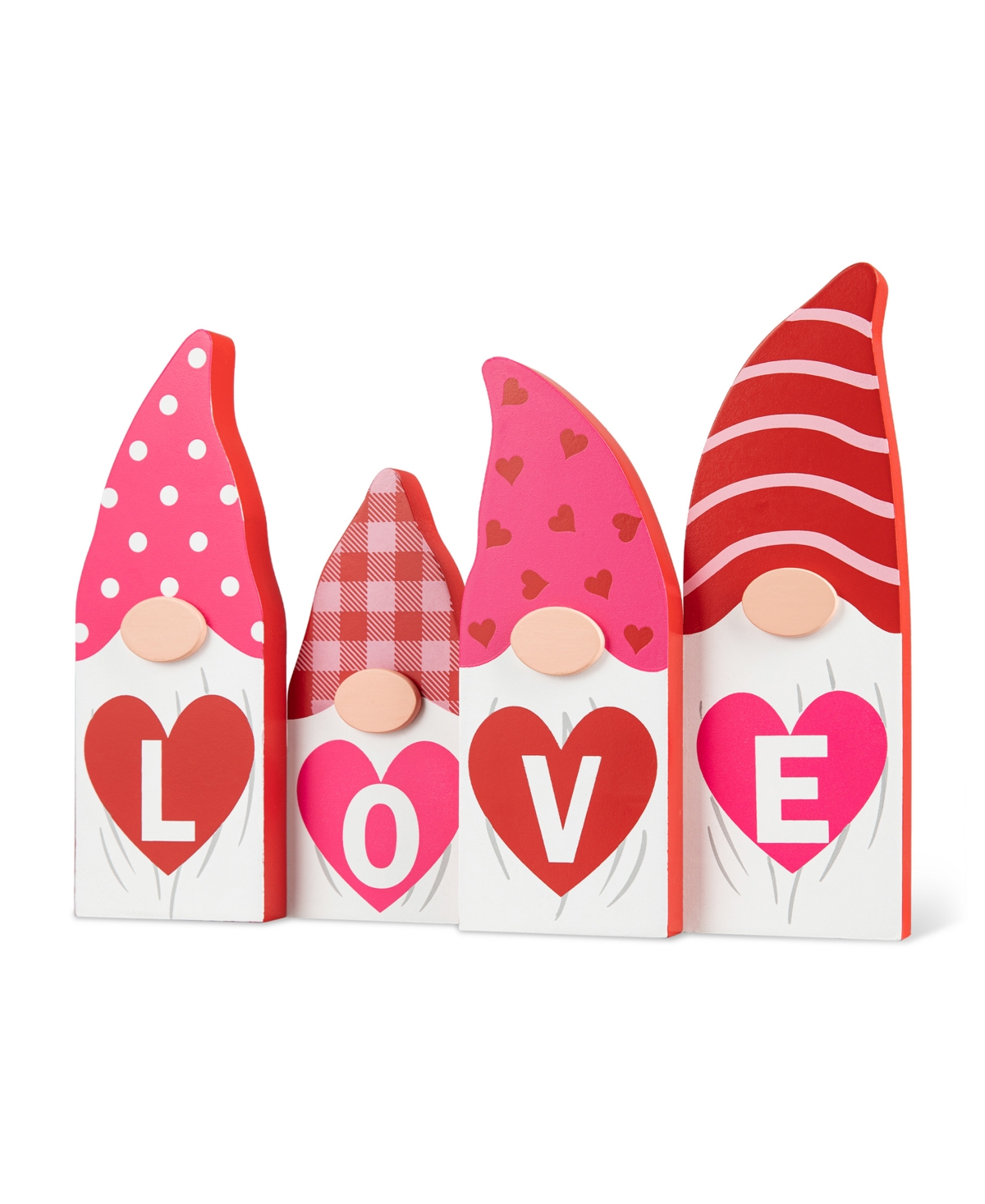 Glitzhome 11" L Valentine's Love Wooden Gnome Table Decor In Multi ...