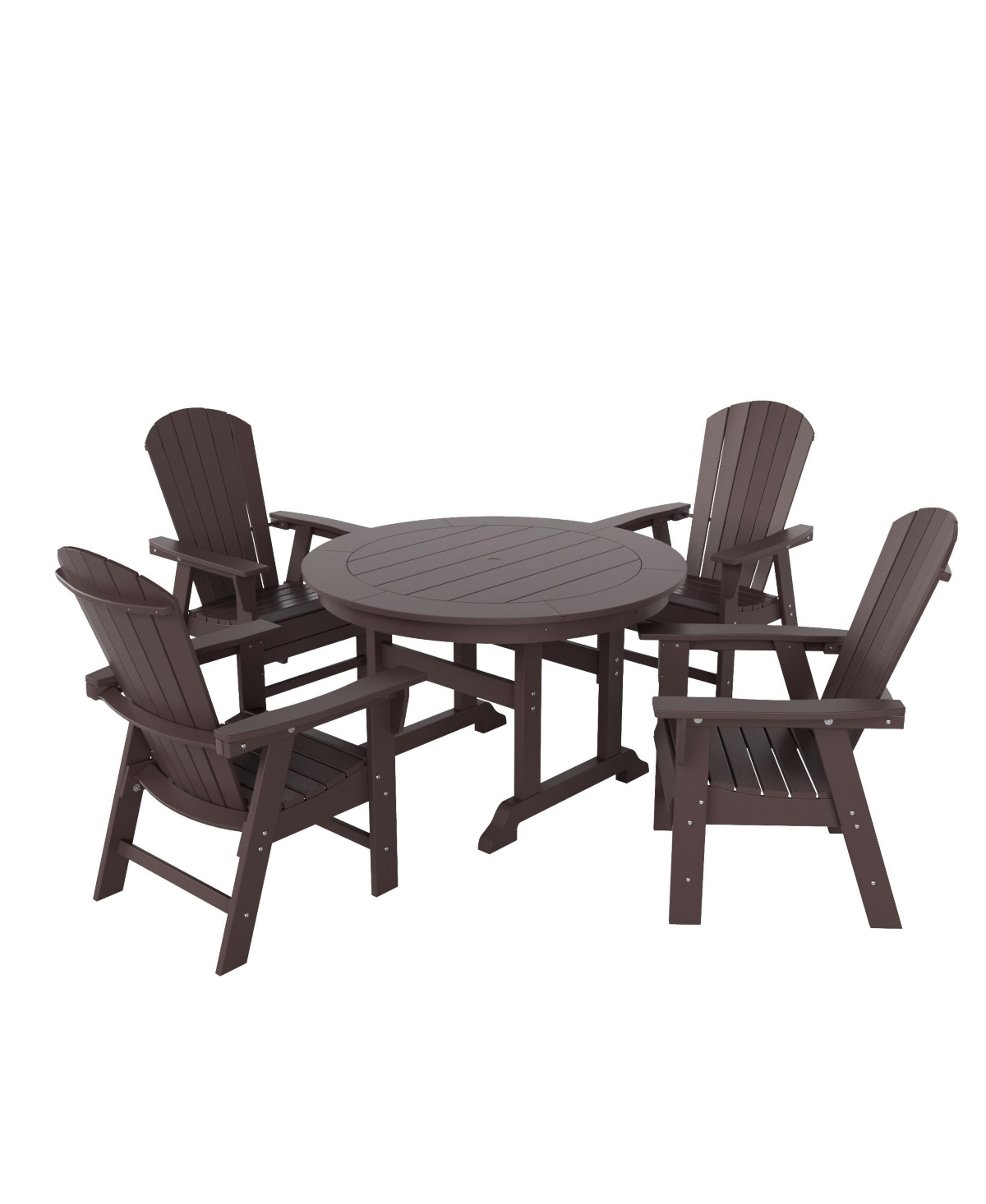 Click here for WestinTrends 5 Piece Outdoor Patio Dining Round Ta... prices