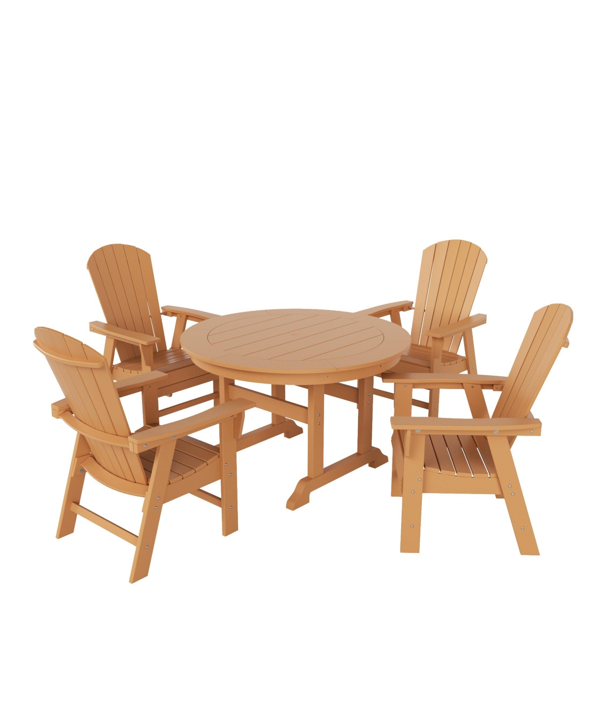 Click here for WestinTrends 5 Piece Outdoor Patio Dining Round Ta... prices