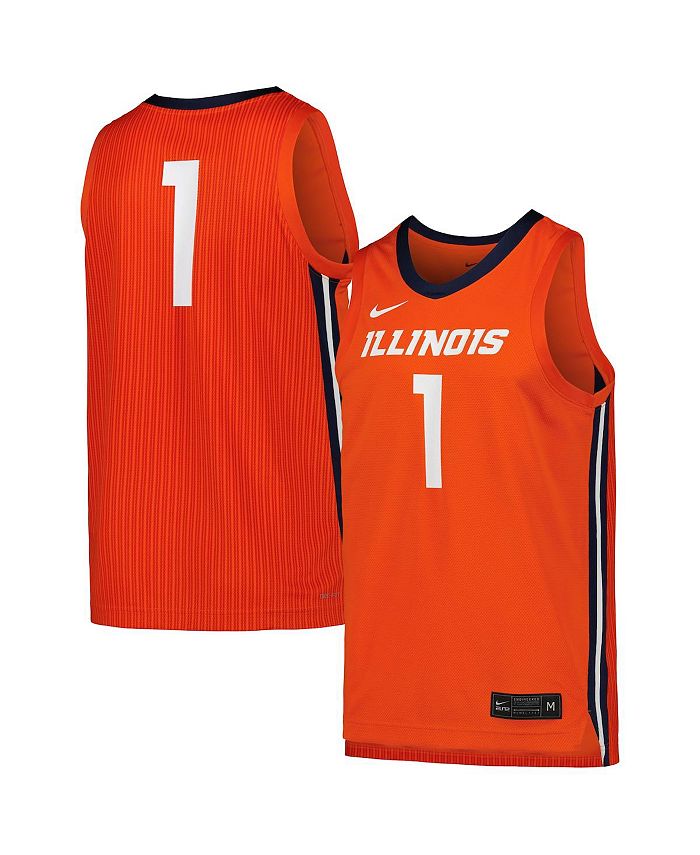 Nike Men's Orange Illinois Fighting Illini Replica Basketball Jersey ...