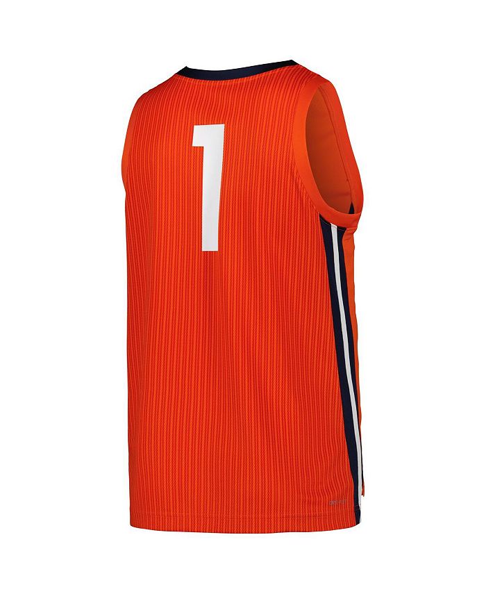 Nike Men's Orange Illinois Fighting Illini Replica Basketball Jersey ...