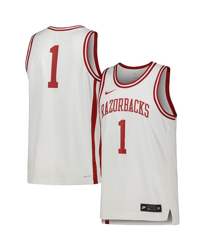 Nike Men's #1 White Arkansas Razorbacks Replica Basketball Jersey - Macy's