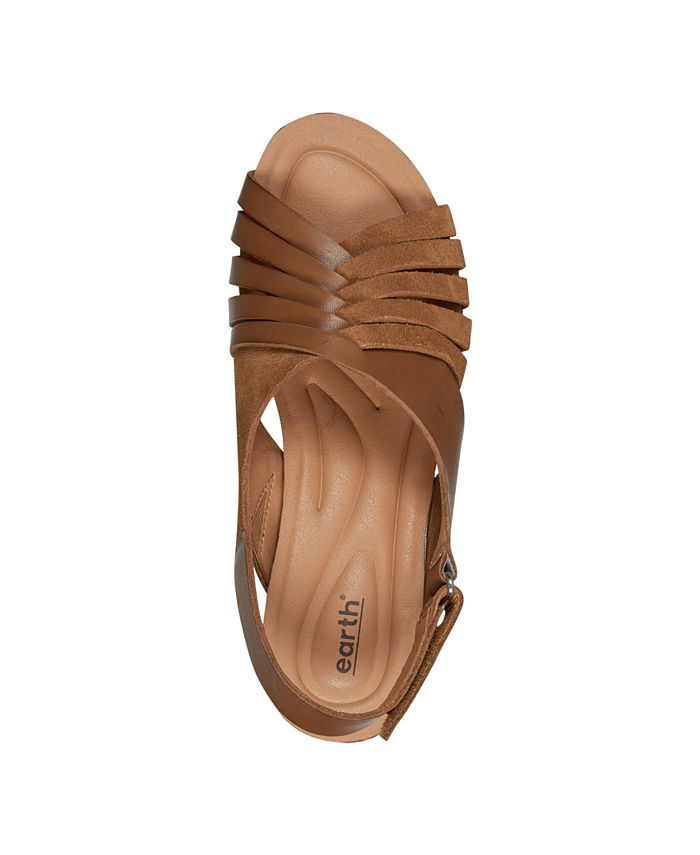 Earth Women's Hartie Round Toe Stacked Heel Dress Sandals - Macy's