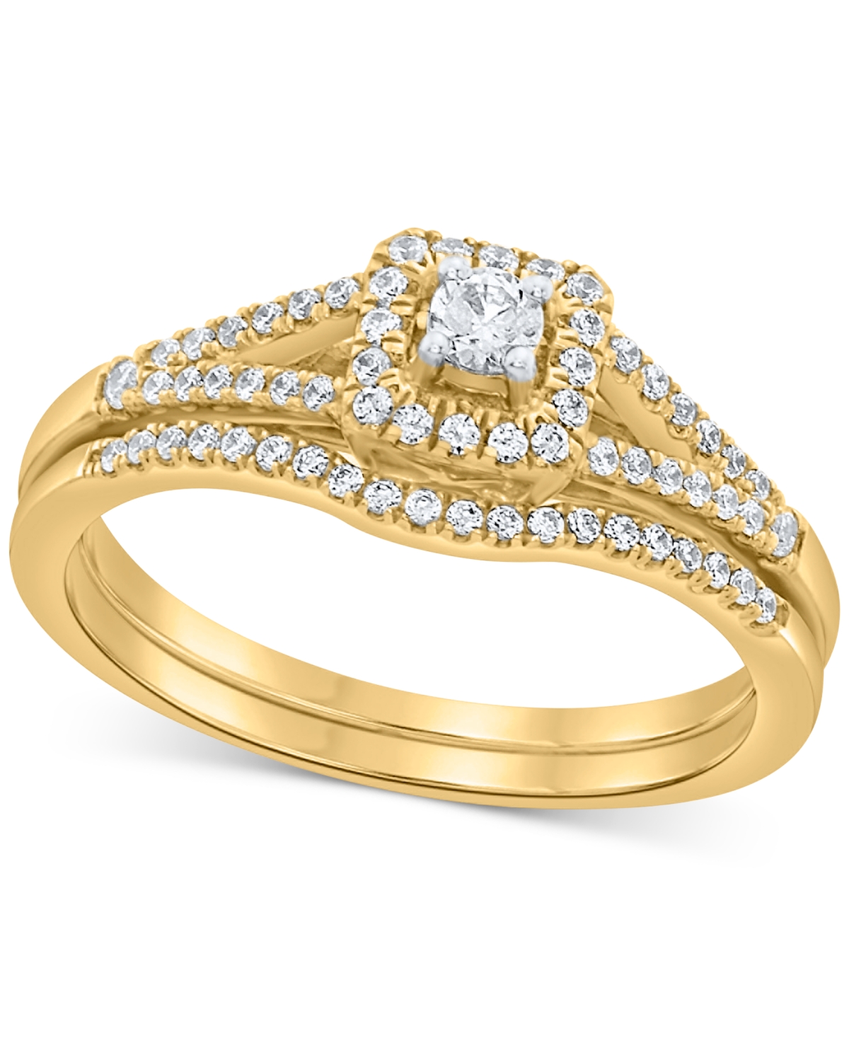 Click here for Diamond Halo Bridal Set (1/3 ct. t.w.) in 14k Whit... prices