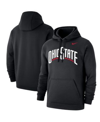 Men's Nike Black Ohio State Buckeyes Wordmark Logo Club Pullover Hoodie ...