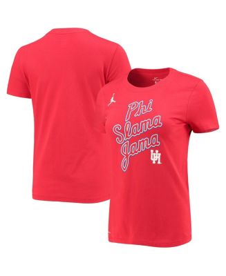 Women's Jordan Red Houston Cougars Phi Slama Jama Performance T-shirt ...