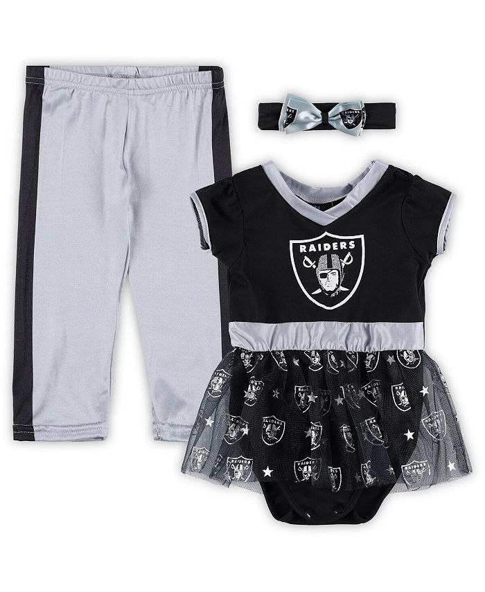 Jerry Leigh Infant Boys and Girls Black, Silver Las Vegas Raiders ...