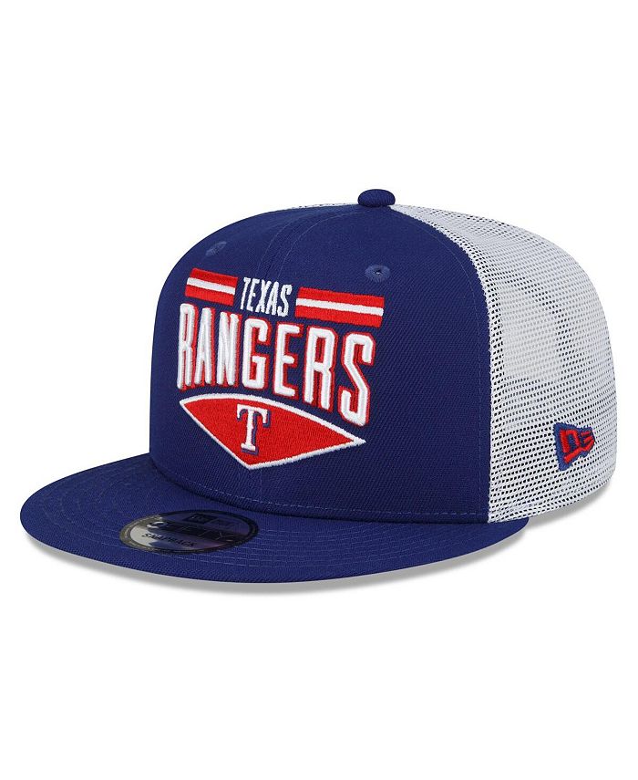 New Era Men's Royal, White Texas Rangers Base Trucker 9Fifty Snapback ...