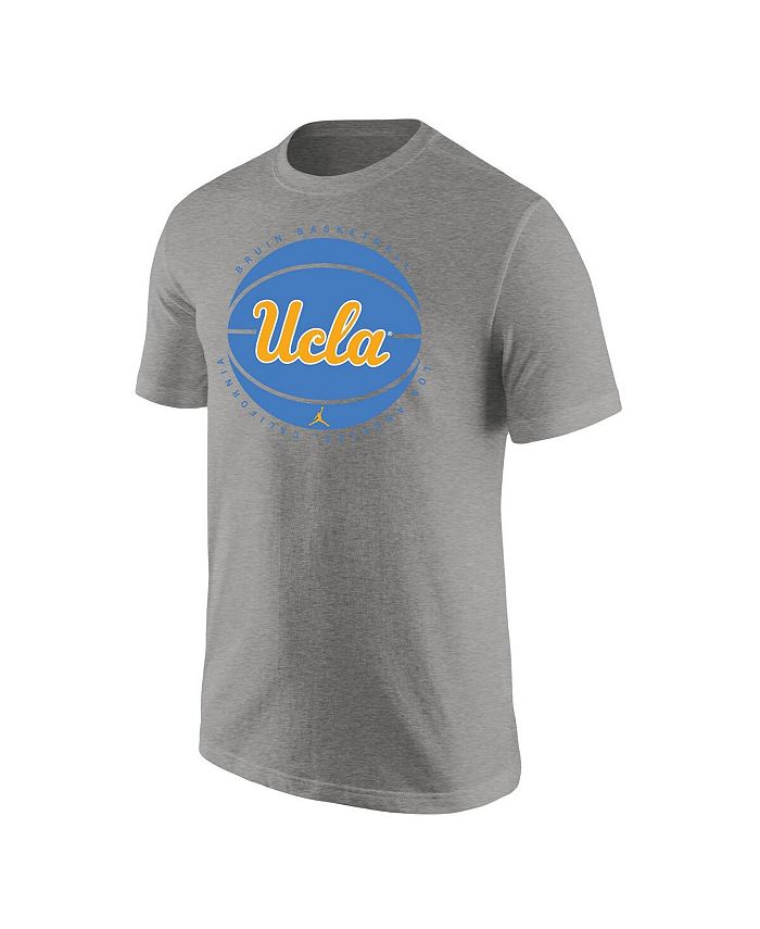 Jordan Men's Heather Gray UCLA Bruins Basketball Logo T-shirt - Macy's