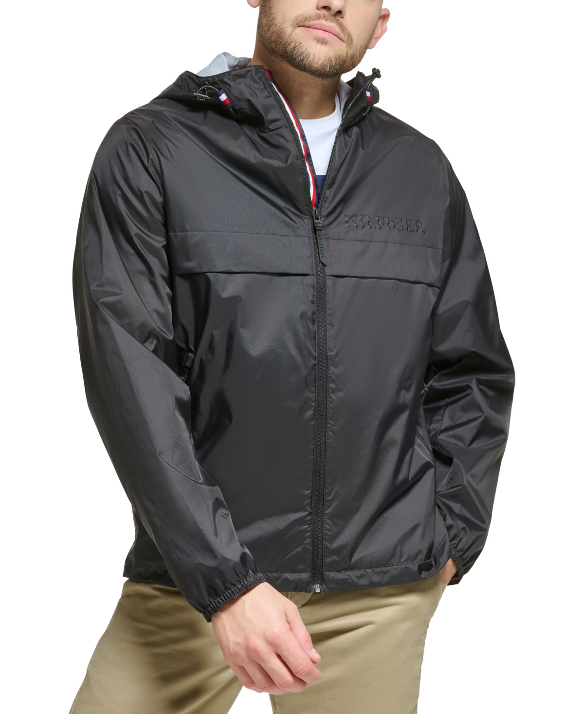 Click here for Tommy Hilfiger Mens Stretch Hooded Zip-Front Rain... prices