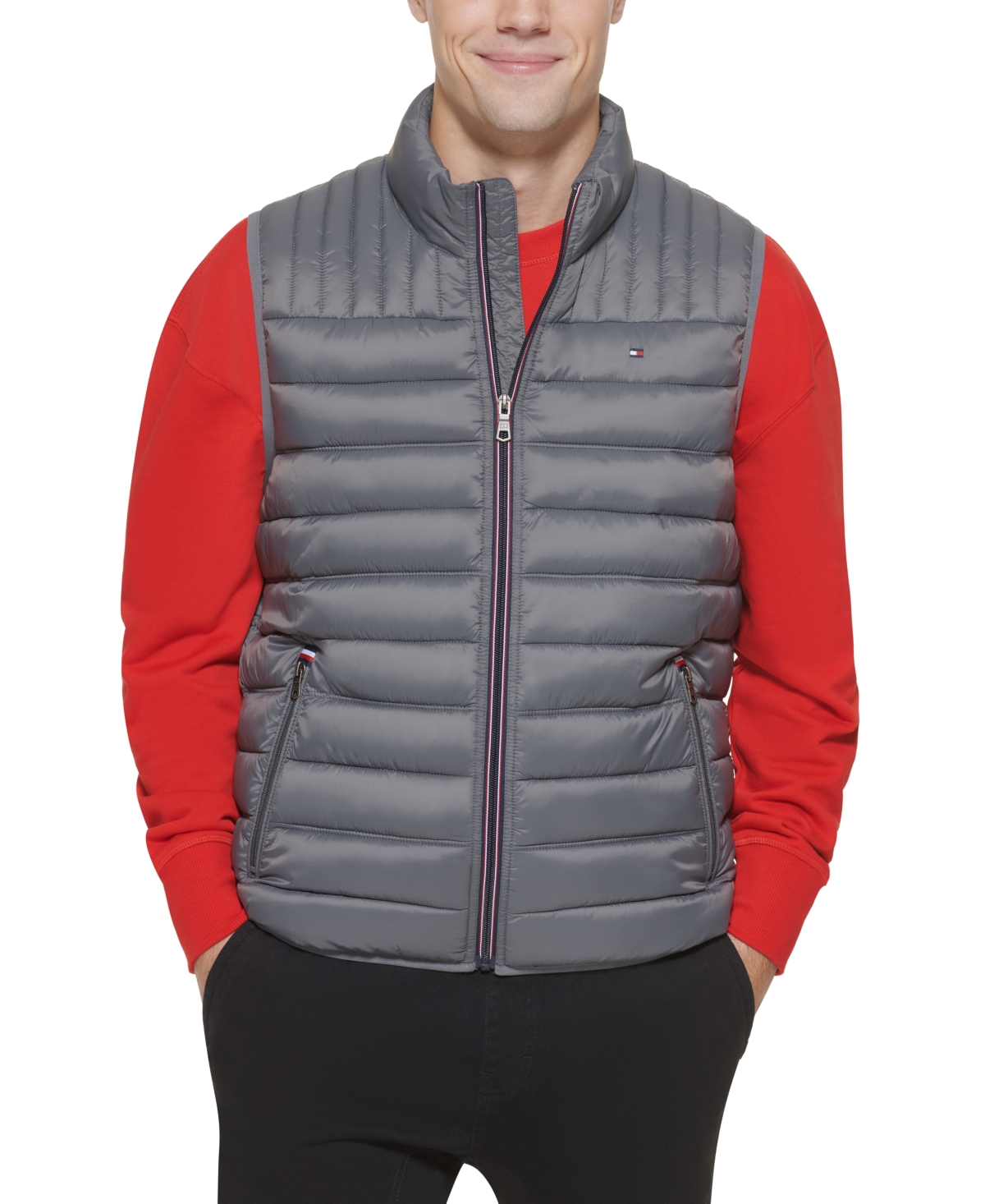 Click here for Tommy Hilfiger Mens Quilted Vest - Charcoal prices