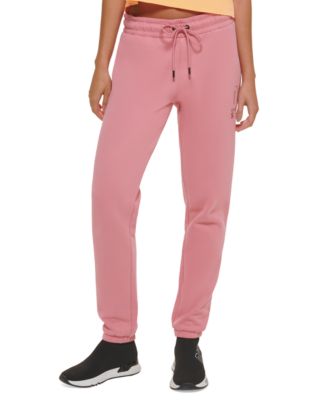 DKNY Women's Cotton Dropout Shadow Logo Sweatpants - Macy's