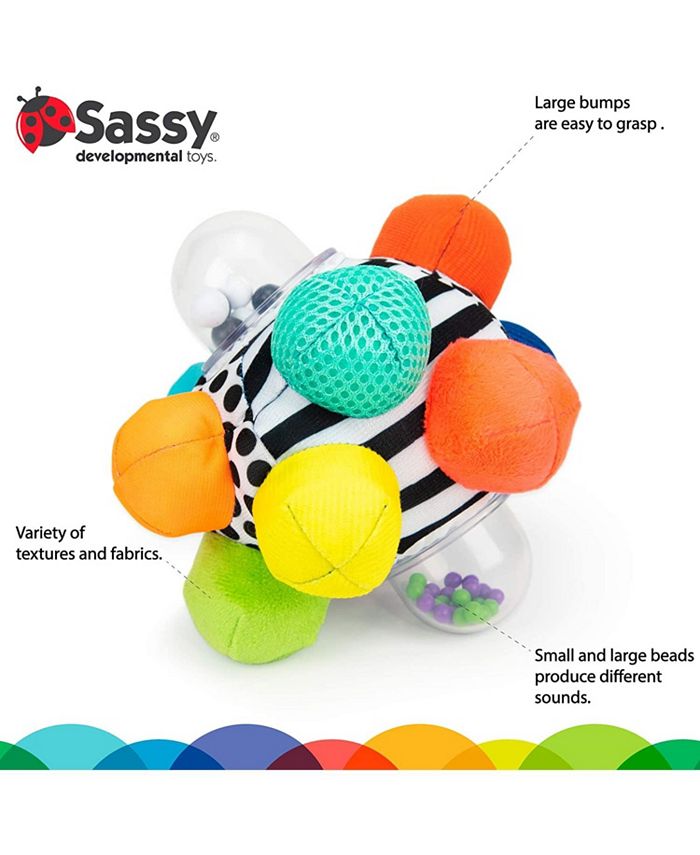 Sassy Baby Sassy Bumpy Ball, Baby Developmental Toy, Multi Texture and ...