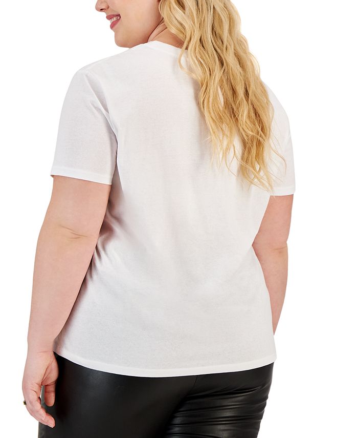 Love Tribe Trendy Plus Size Friends Text Short-Sleeve T-Shirt - Macy's