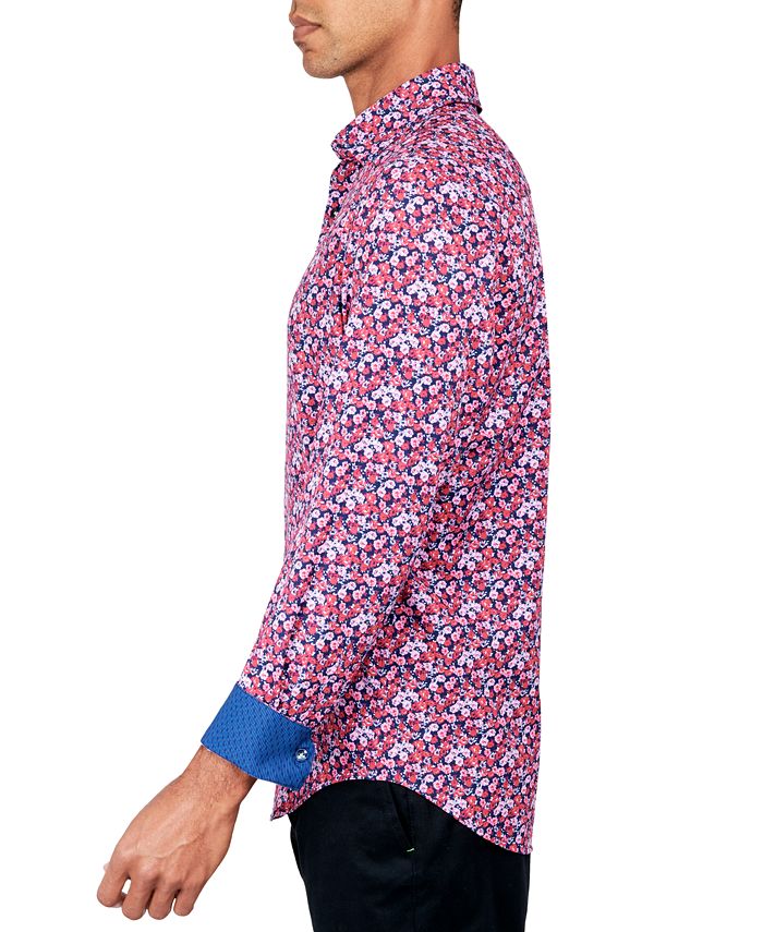 Society Of Threads Mens Regular Fit Non Iron Performance Stretch Rose