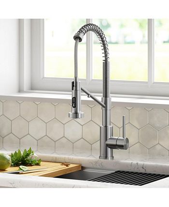 Kraus Bolden 2-in-1 Commercial Style Pull-Down Single Handle Water ...