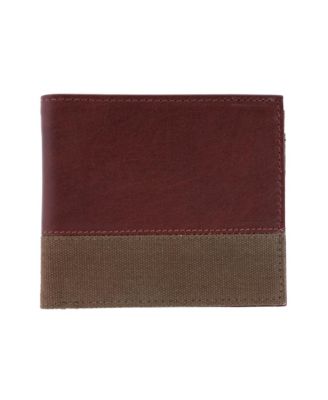TRAFALGAR Men's Charing Cross RFID Leather & Canvas Bi-Fold Wallet - Macy's