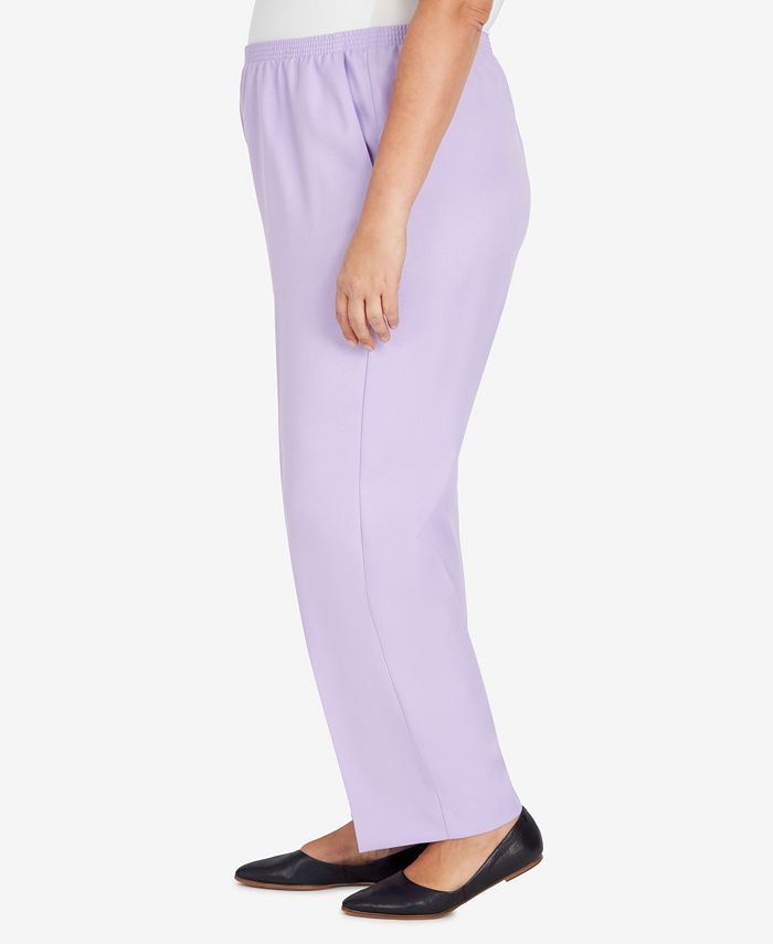Alfred Dunner Plus Size Classic Fit Short Length Pull-on Pants - Macy's