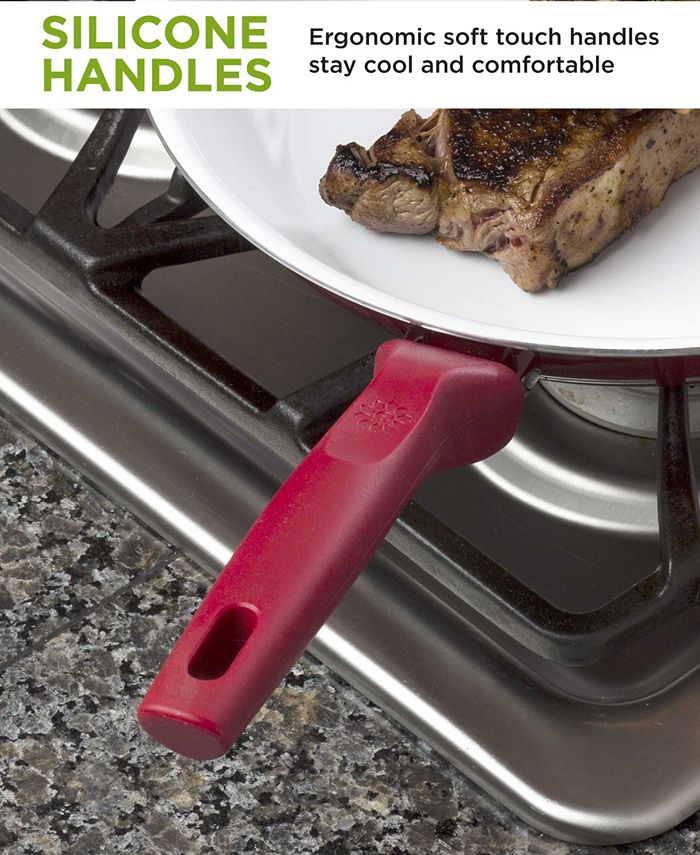 Ecolution Aluminum 8 Piece Bliss Non-Stick Cookware Set with Glass Lids ...