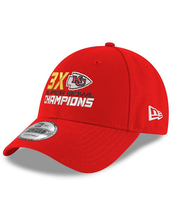 New Era Men's Red Kansas City Chiefs Three-Time Super Bowl Champions ...