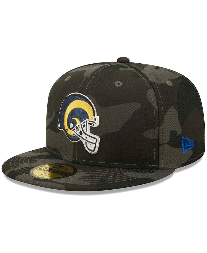 New Era Men's Black Los Angeles Rams Throwback Logo Camo 59FIFTY Fitted ...