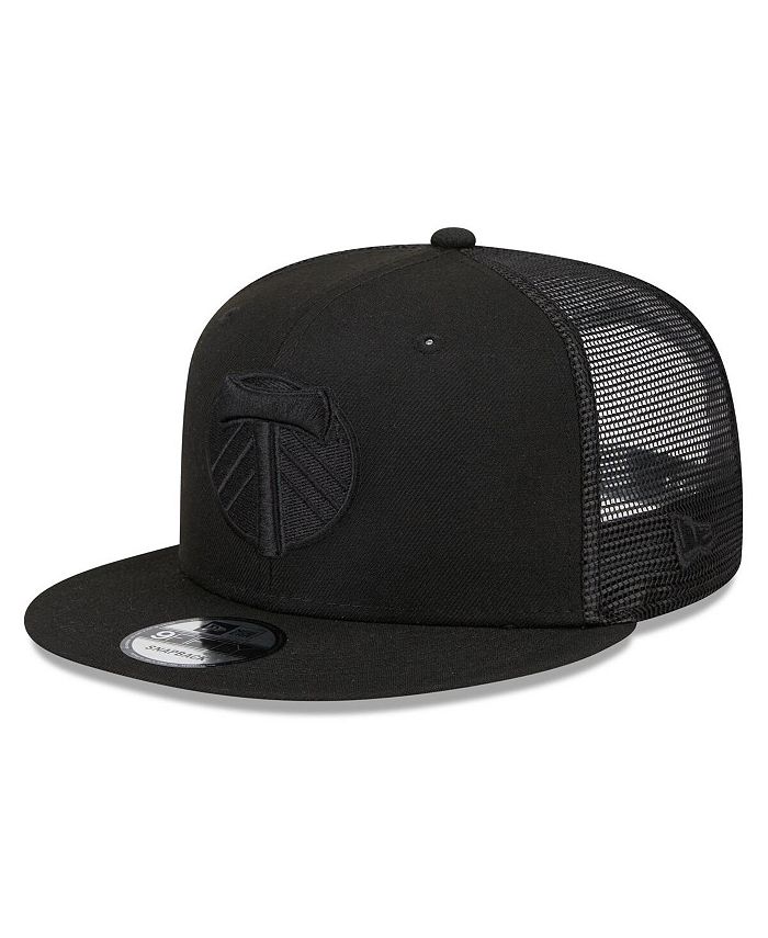 New Era Men's Black Portland Timbers Logo Classic 9FIFTY Trucker ...
