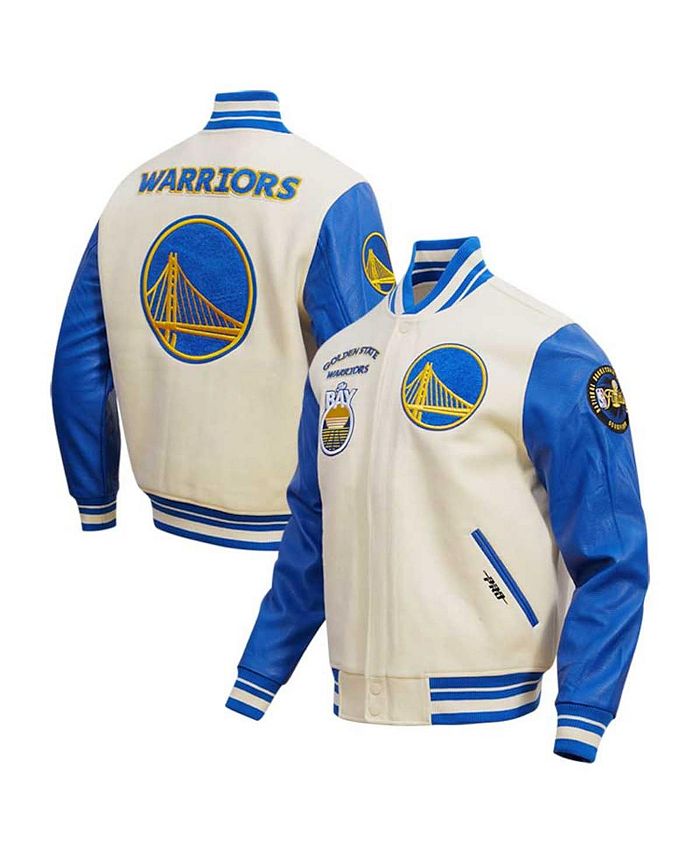 Pro Standard Men's Cream Golden State Warriors Retro Classic Varsity ...