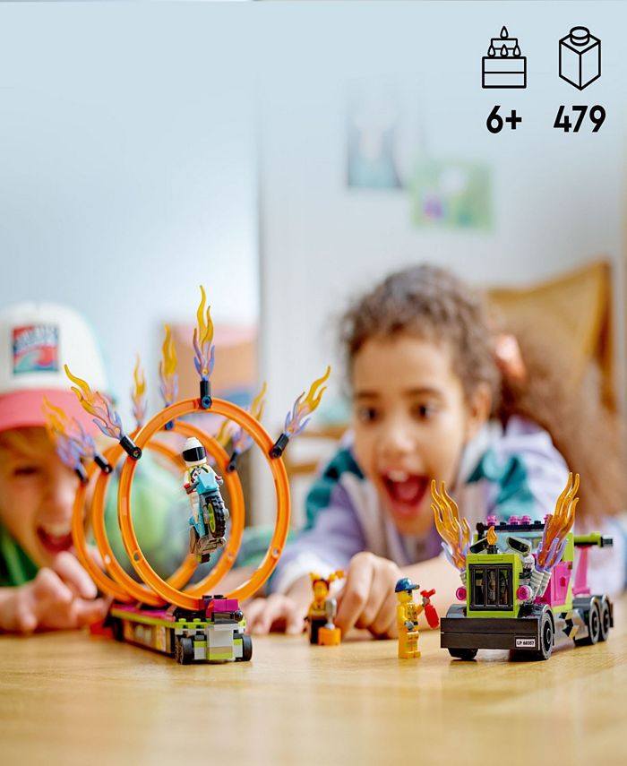 LEGO® City Stunt Truck Ring of Fire Challenge 60357 Building Toy Set ...