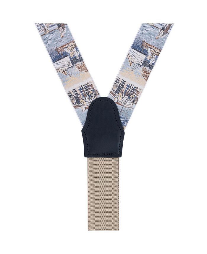 TRAFALGAR Retro Pattern Bon Voyage Limited Run Silk Suspenders - Macy's