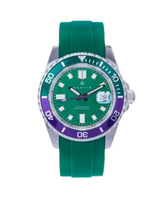 Nautis Men Interceptor Rubber Watch - Green, 43mm - Macy's
