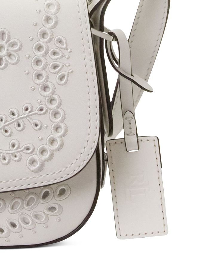 Lauren Ralph Lauren Maddy Eyelet Leather Small Shoulder Bag - Macy's