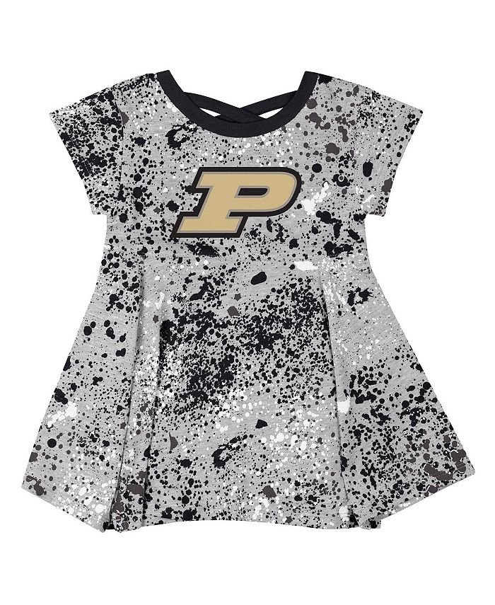 Colosseum Girls Infant Gray Purdue Boilermakers Sweet Pea Dress - Macy's