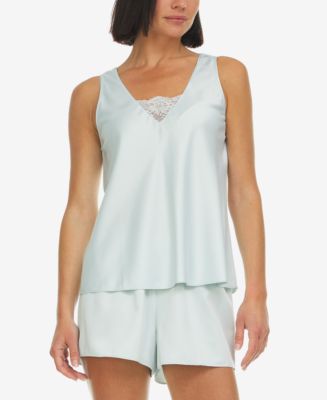 Flora by Flora Nikrooz Women's Claudine 2-Pc. Satin Shorts Pajamas Set - Macy's